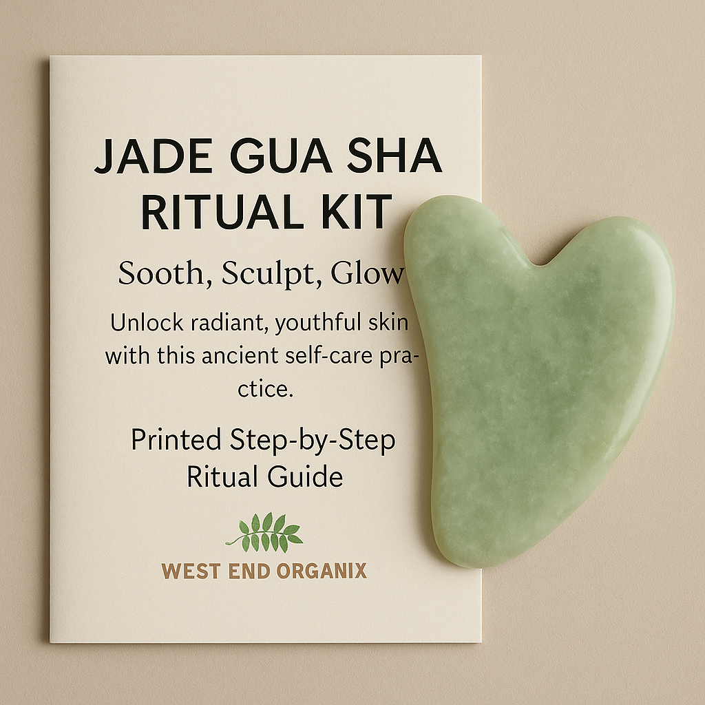 Jade Gua Sha Ritual Kit – Real Jade Facial Tool | West End Organix ...